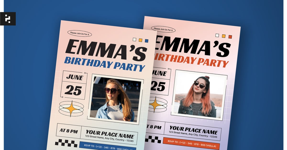 Creative Classic Birthday Invitation - TemplateMonster