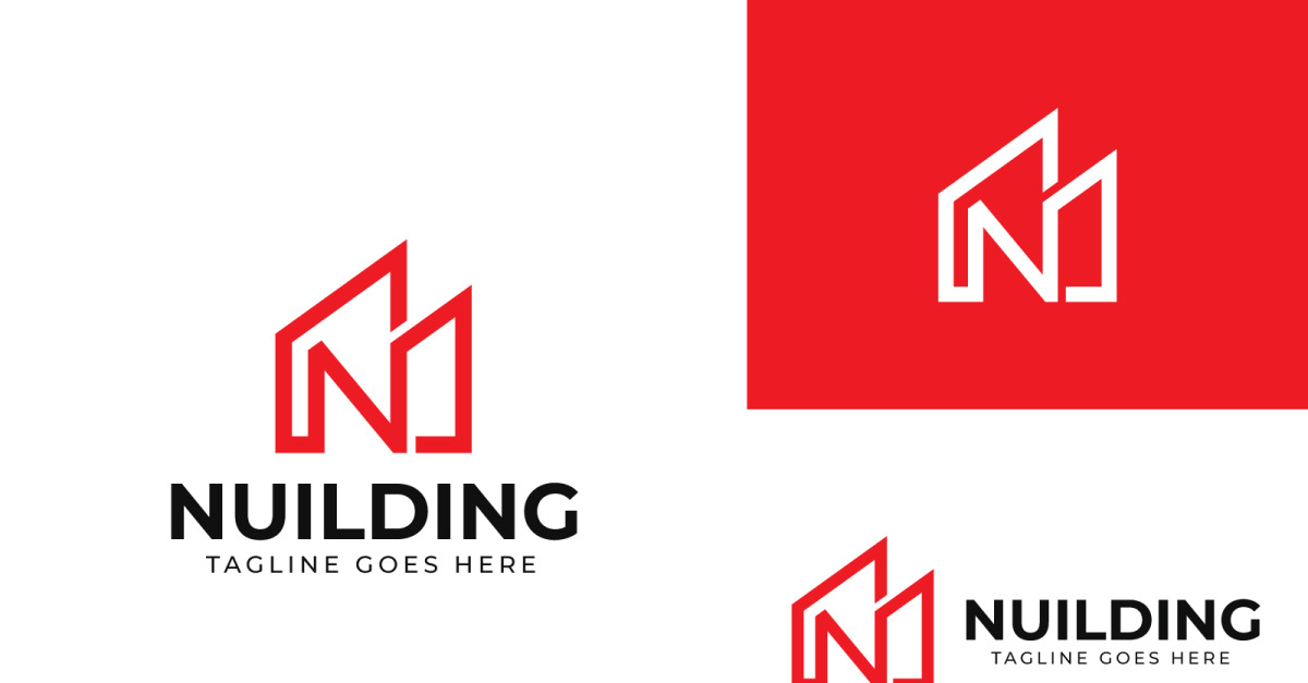 N-Gebäude-Logo-Vorlagendesign #372976 - TemplateMonster