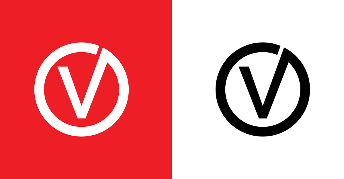 Letra ov, vo empresa abstracta o diseño de logotipo de marca