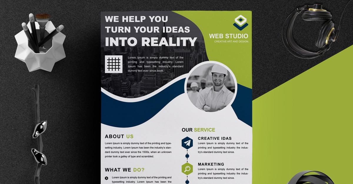 Digital Marketing Flyer Layout #373206 - TemplateMonster