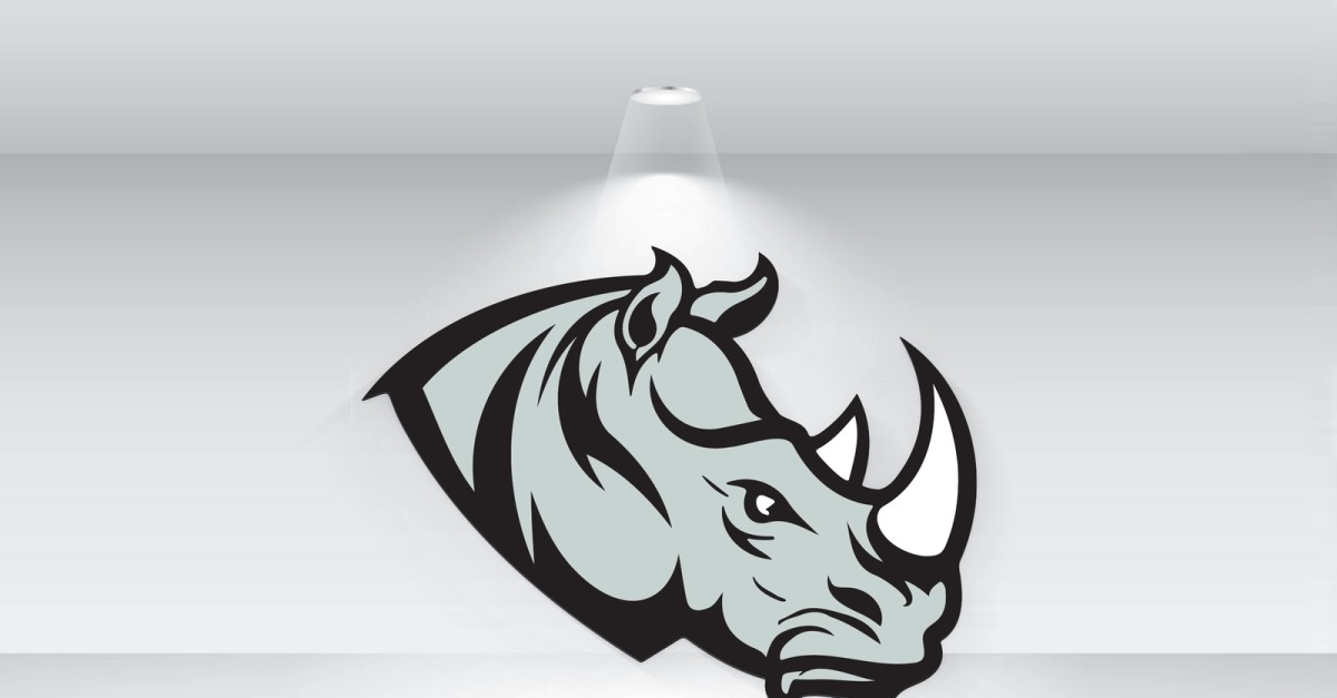 Gergedan Kafa Logo Şablonu Vektör Dosyası - TemplateMonster