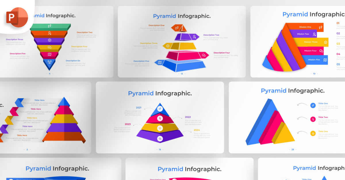 Pyramid PowerPoint Infographic Template - TemplateMonster