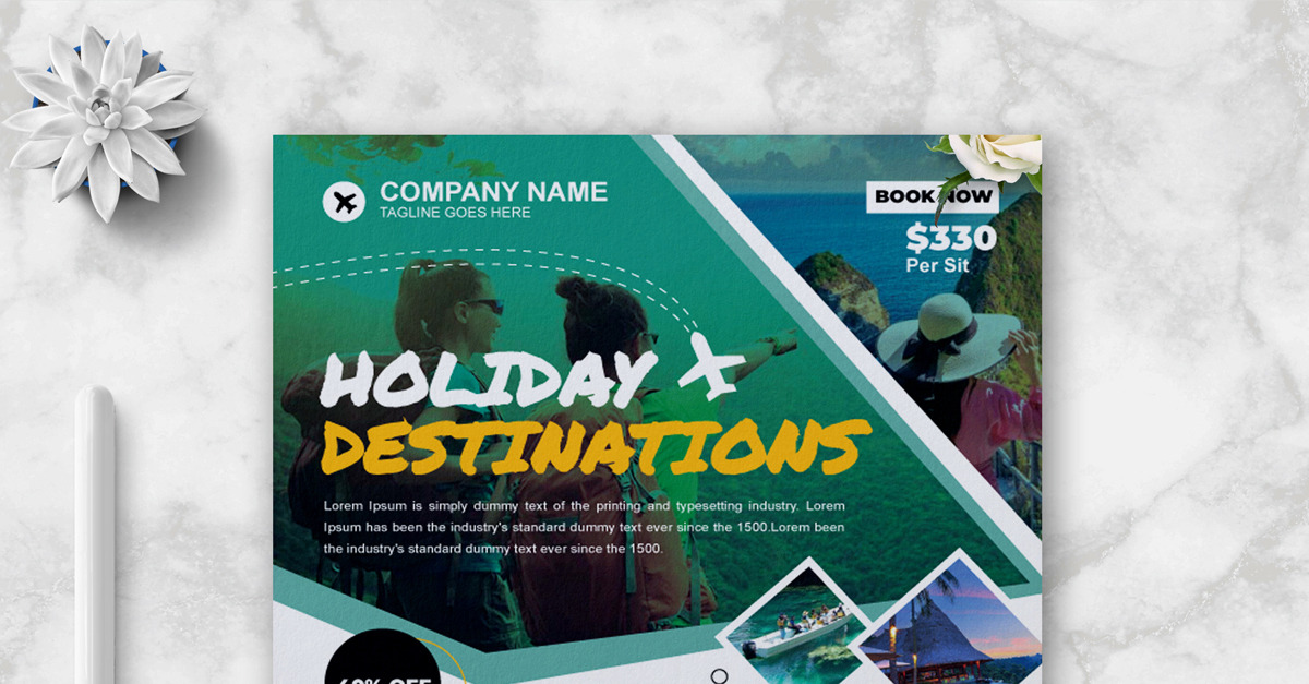 Holiday Destinations Flyer #373447 - TemplateMonster