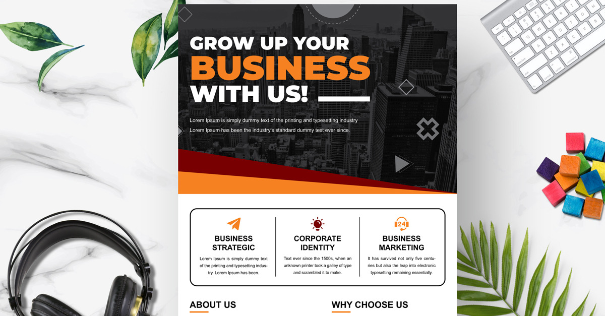 Marketing Flyer Design Template #373423 - TemplateMonster