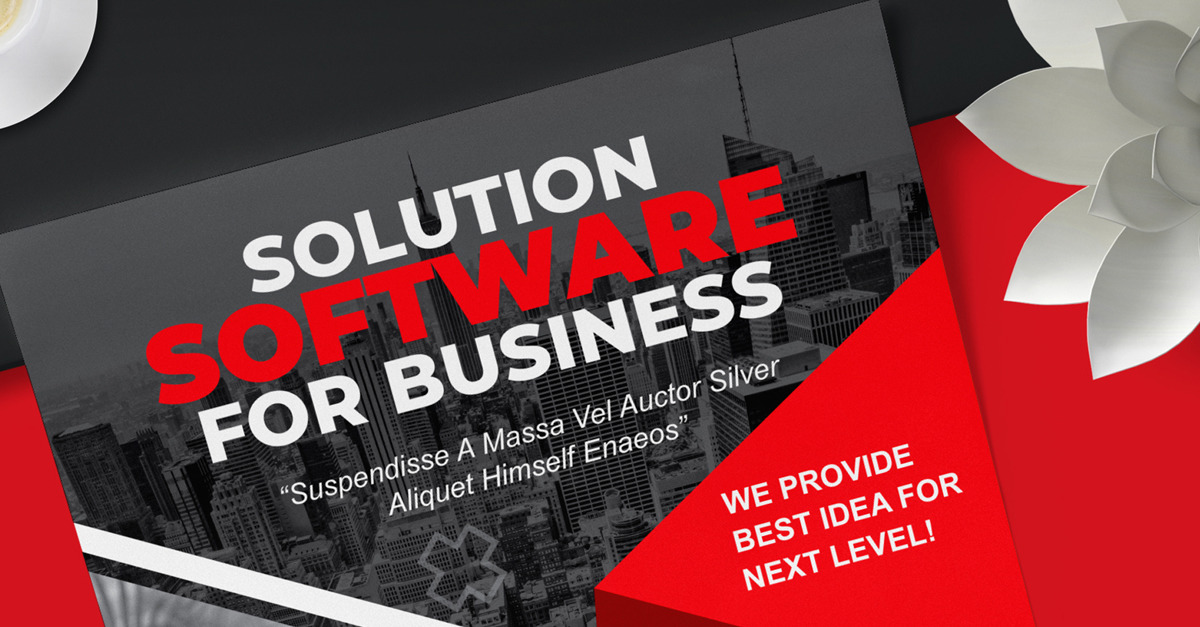 Plantilla para volante comercial de empresa de software