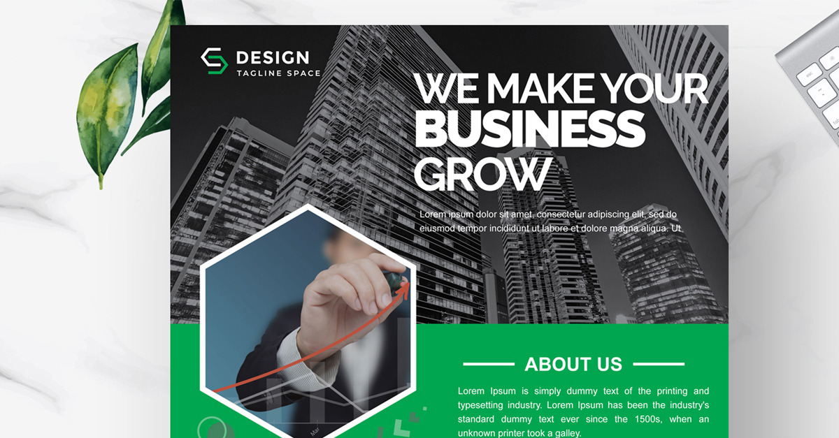 Simple Business Flyers Templates #373437 - TemplateMonster