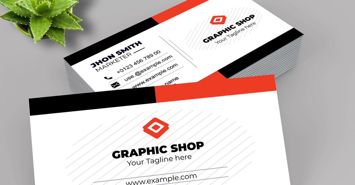 Carte de visite simple et fraîche #373720 - TemplateMonster