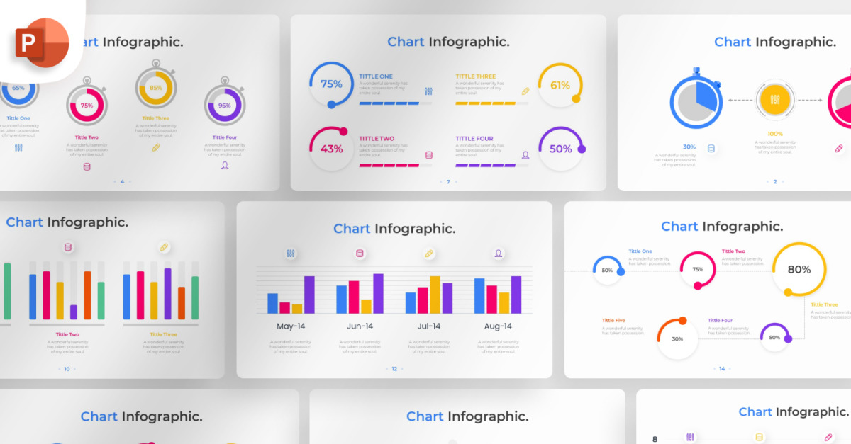 Modello di infografica PowerPoint grafico - TemplateMonster