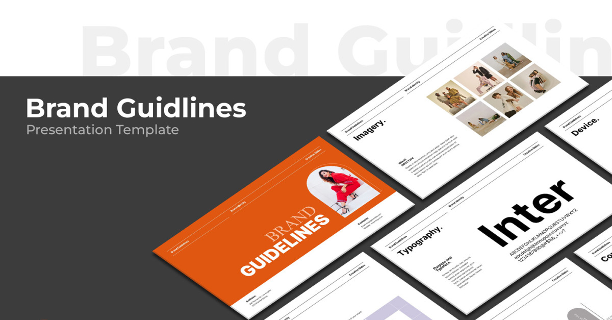 Modello PowerPoint per linee guida del marchio creativo
