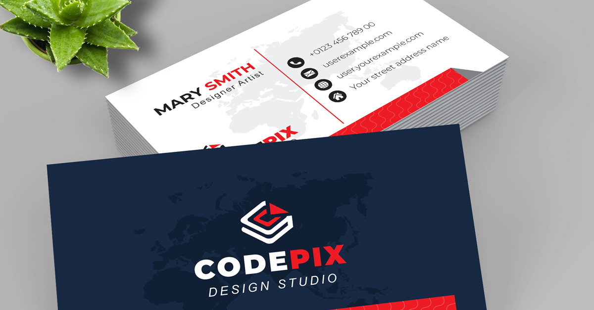 New Style Business Card template #373871 - TemplateMonster