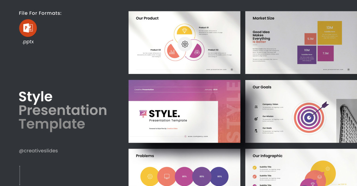 Plantilla de presentación de PowerPoint de estilo