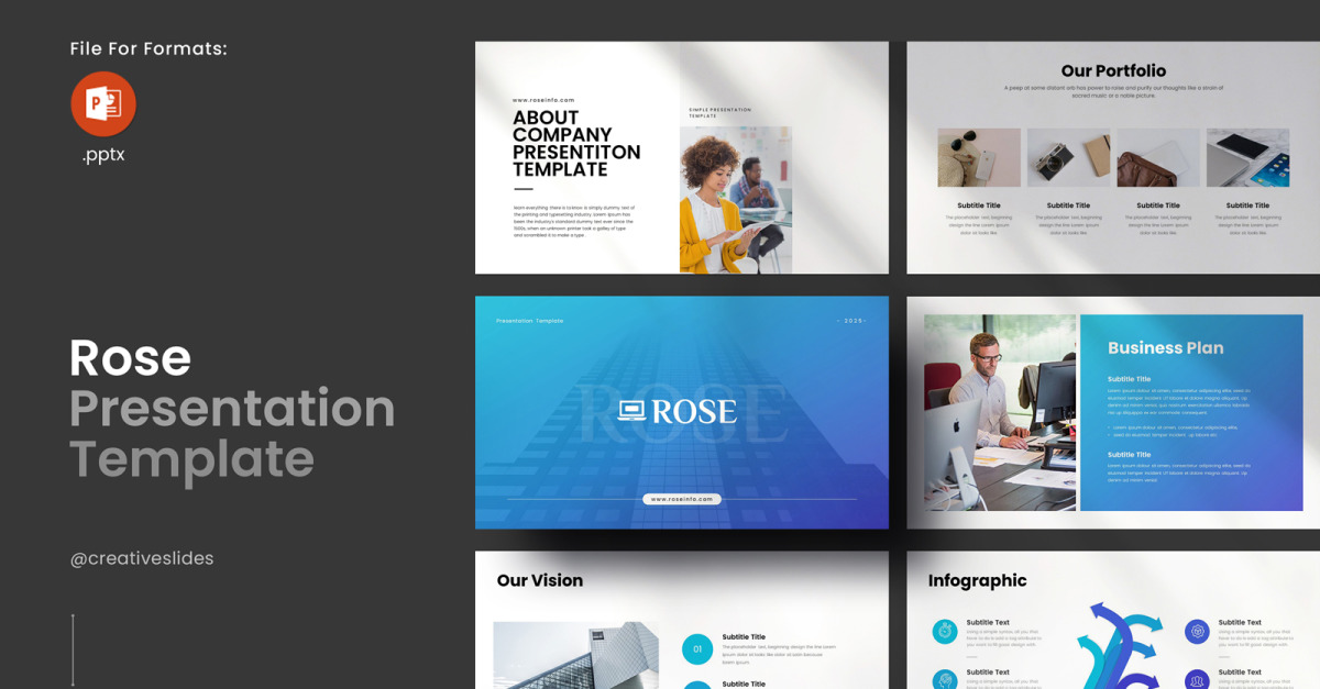 Rose PowerPoint Presentation Template - TemplateMonster