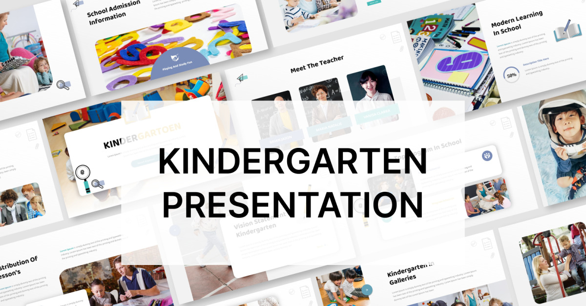 PowerPoint-Präsentationsvorlage für den Kindergarten