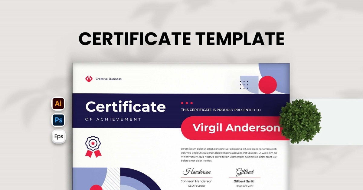 Modern Creative Certificate #374144 - TemplateMonster