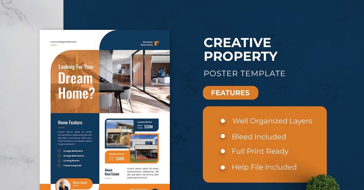 Creative Property Poster Template #374269 - TemplateMonster