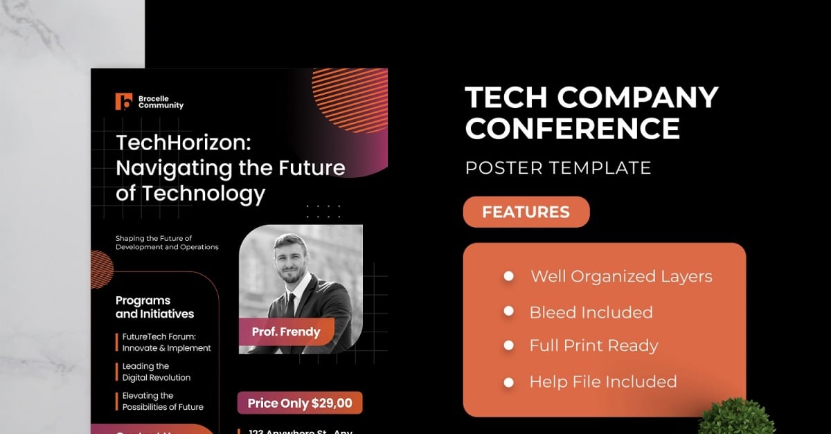 Tech Company Conference Poster #374276 - TemplateMonster