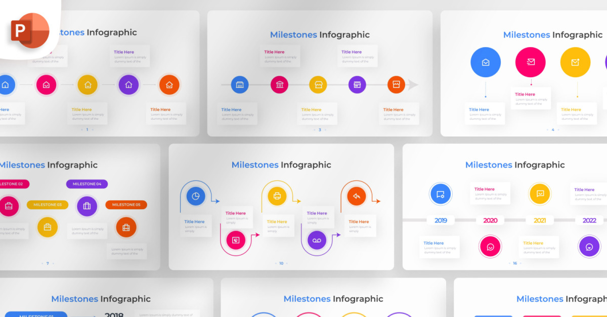 Modèle d'infographie PowerPoint d'étape