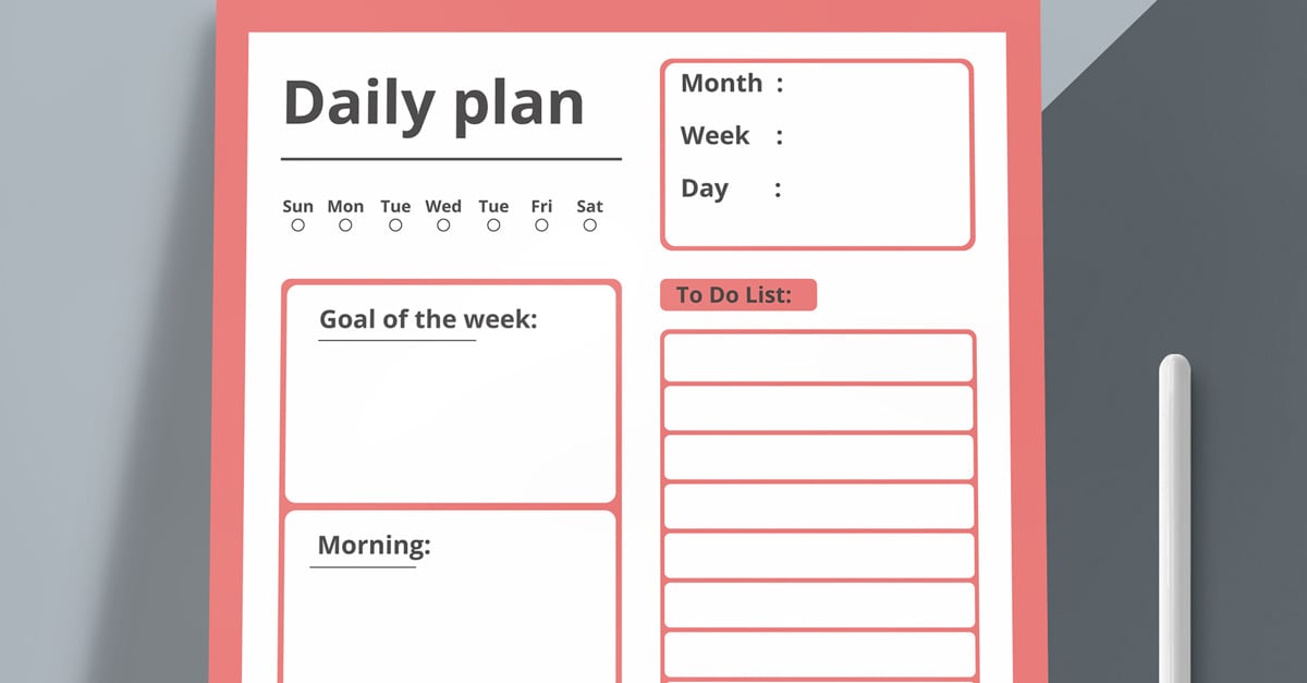 Daily & Weekly Planner Template #374420 - TemplateMonster