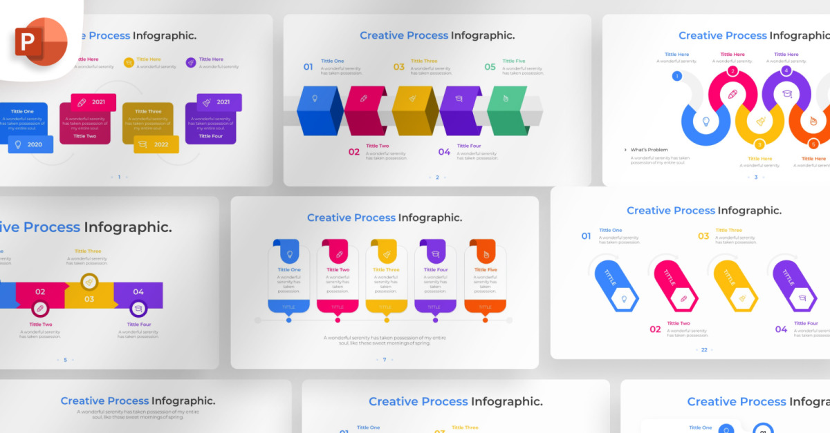 Kreativer Prozess PowerPoint-Infografik-Vorlage