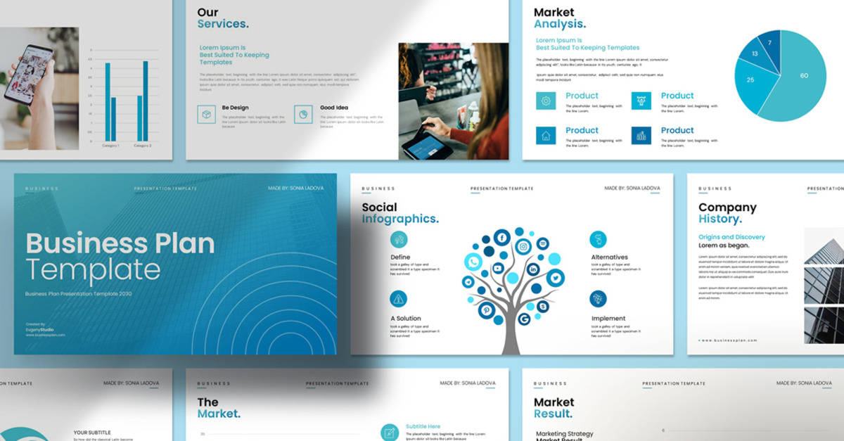 Modèle de présentation PowerPoint de plan d'affaires