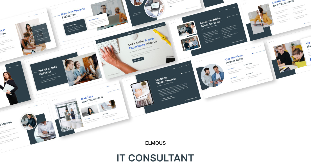 Modèle de présentation Powerpoint pour consultant informatique MadRicks