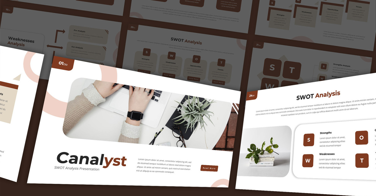 Canalys - SWOT Analysis PowerPoint Template - TemplateMonster