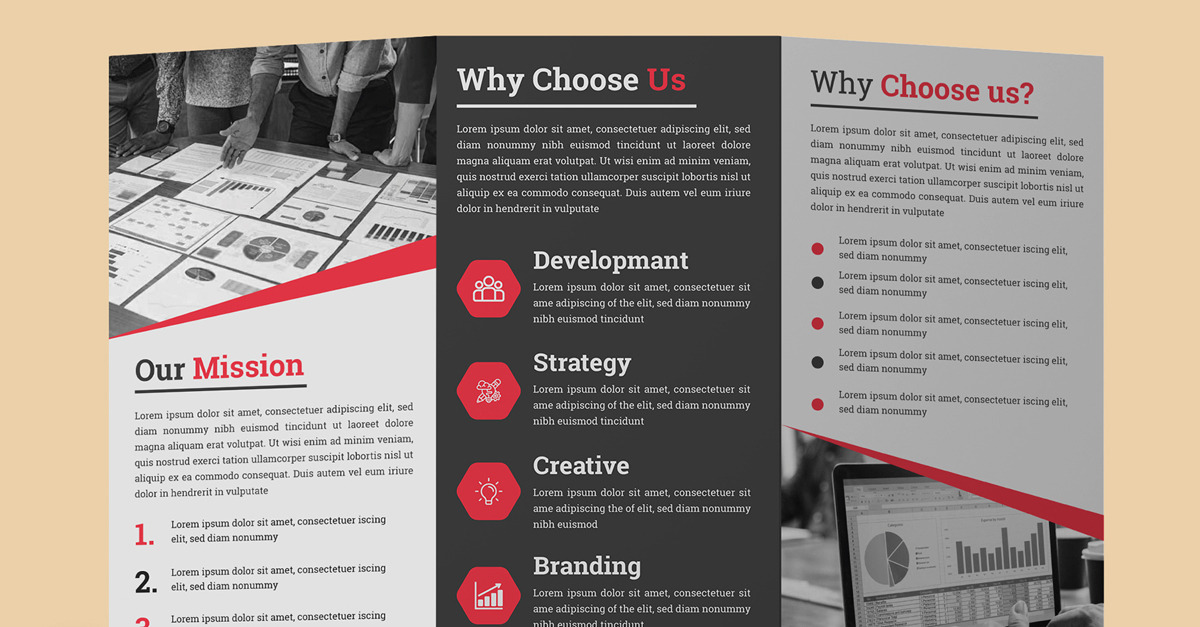 Corporate Trifold Brochure Templates - TemplateMonster