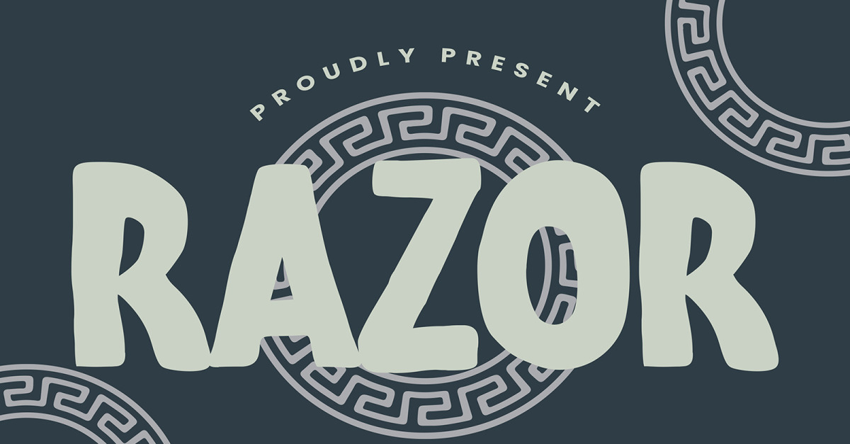 Razor - Decorative Display Font #374652 - TemplateMonster