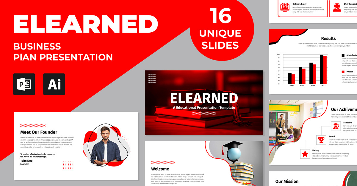 Business Plan Presentation Design Template Layout