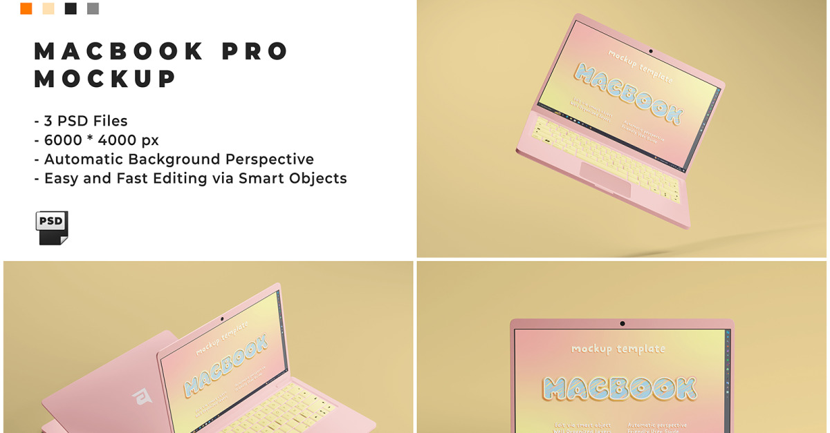 Macbook Pro Mockup Template #374875 - TemplateMonster