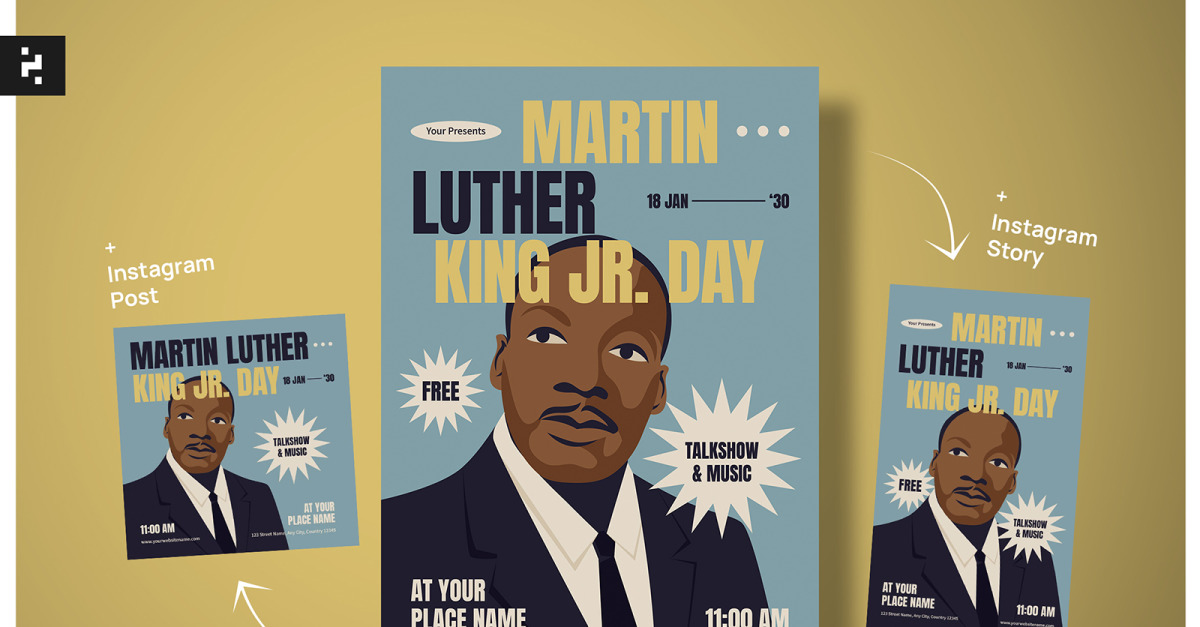 Martin Luther King Jr Day Flyer #374963 - TemplateMonster