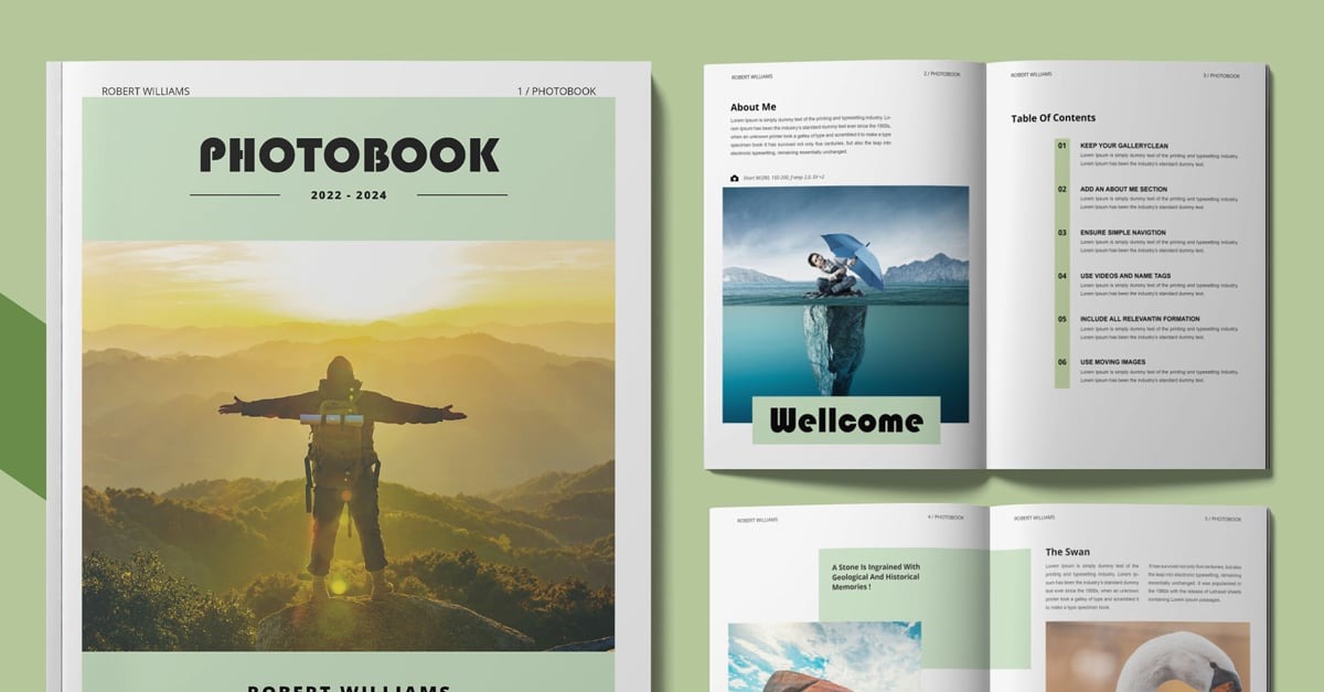 Photo Book Template Layout #374902 - TemplateMonster