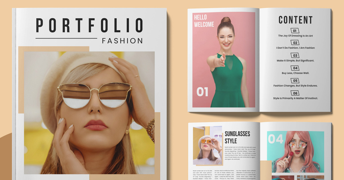 Portfolio Magazine Design Layout #374943 - TemplateMonster