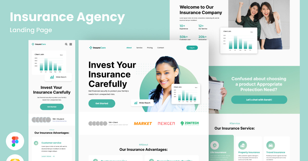 InsureCare - Insurance Agency Landing Page - TemplateMonster