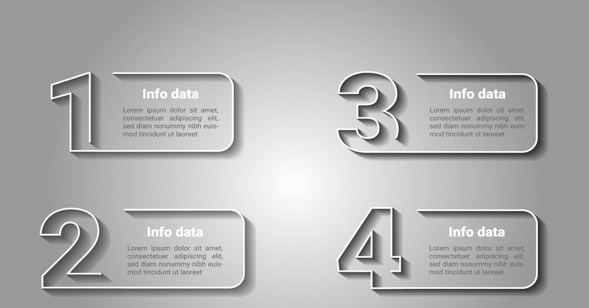 Four step vector infographic element template