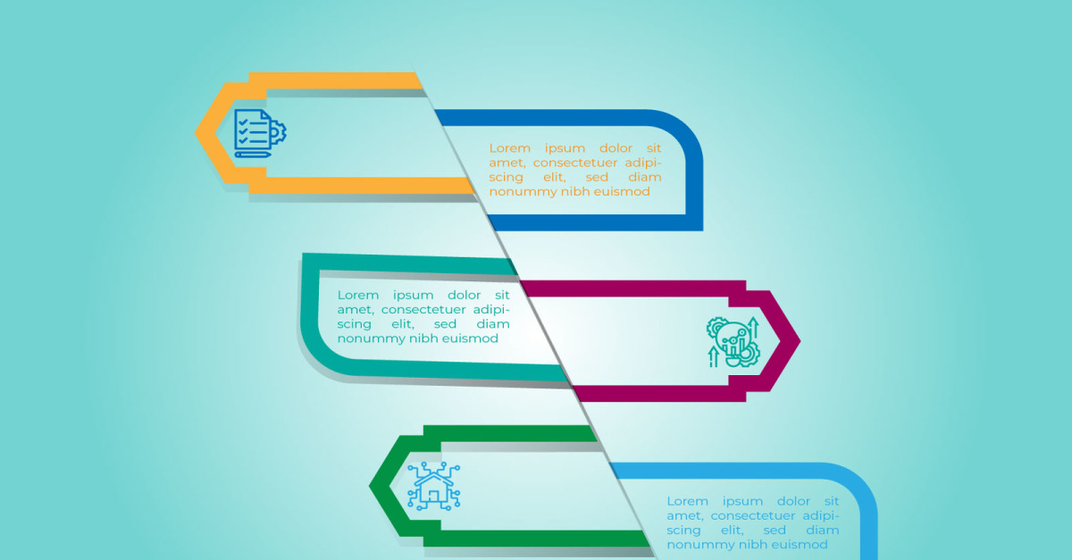 Simple workflow style infographic element design