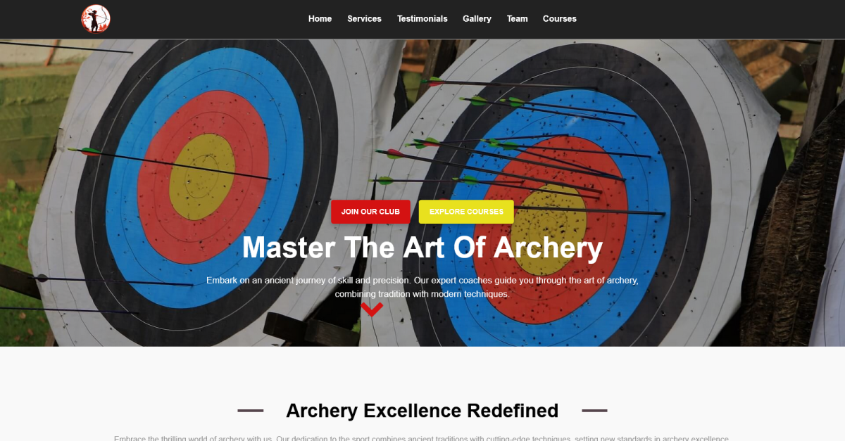 TishArcheryHTML - Archery HTML Template - TemplateMonster