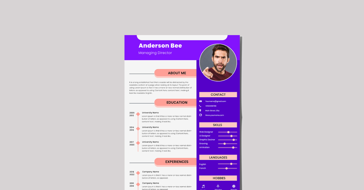 Com bind Resume | CV Design Template - TemplateMonster
