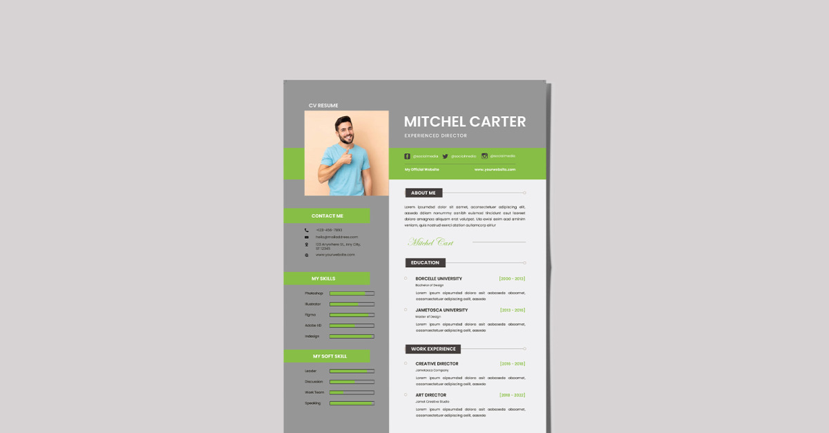 Currículum Mr.Perfecto | Plantilla CV - TemplateMonster