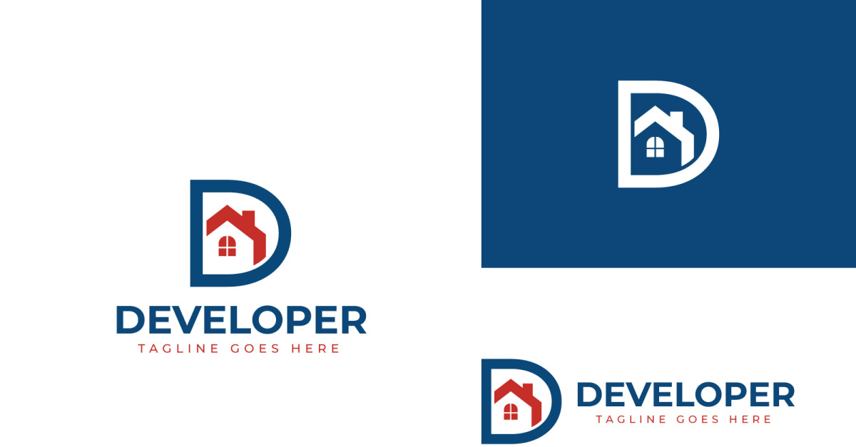 D Home Logo Design Template #375200 - TemplateMonster