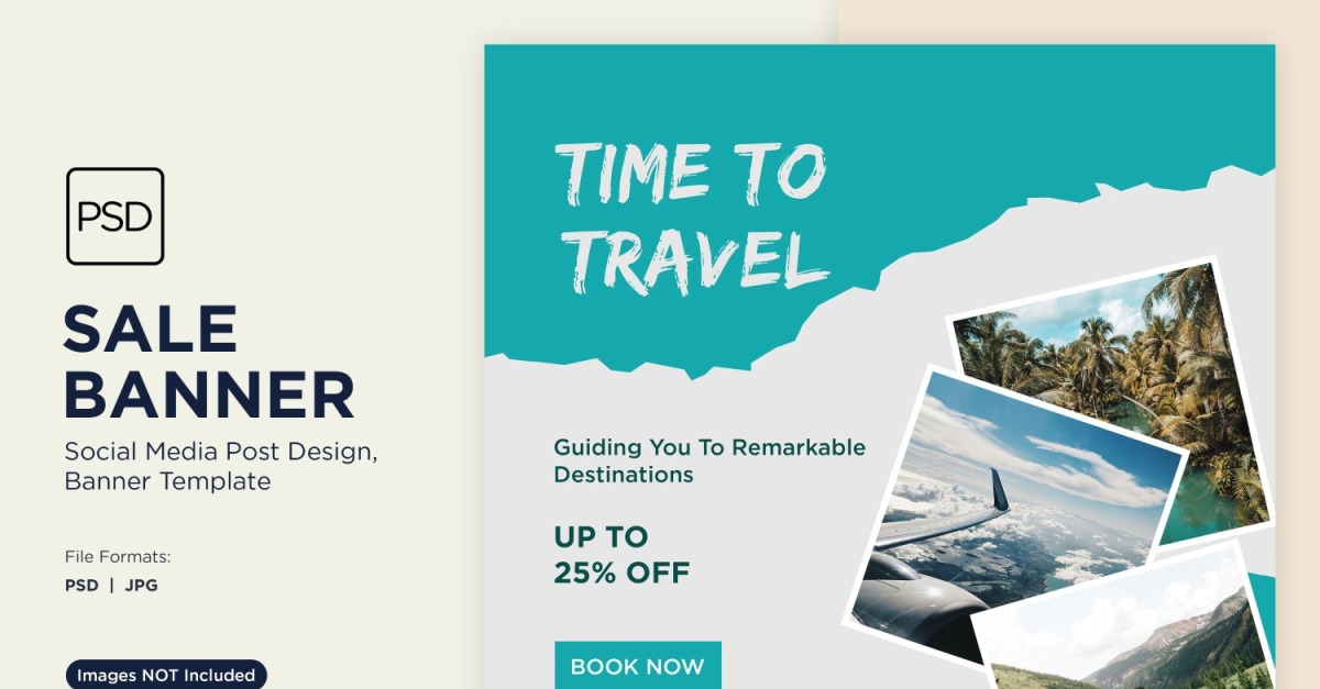 Time to Travel Banner Design Template 3 - TemplateMonster