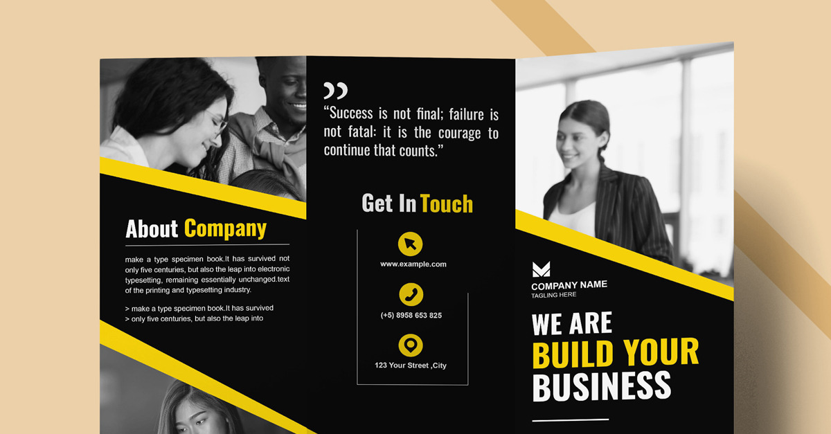 Professional Business Marketing Brochure - TemplateMonster