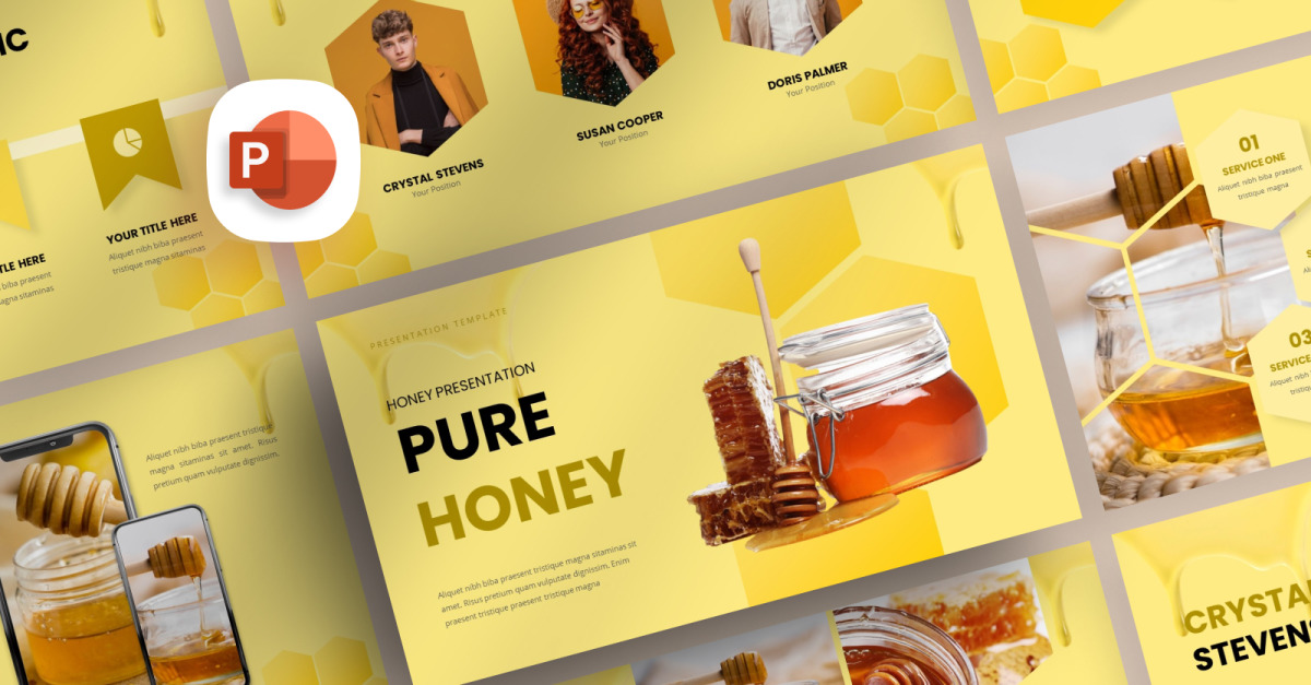 Szablon prezentacji miodu w programie PowerPoint