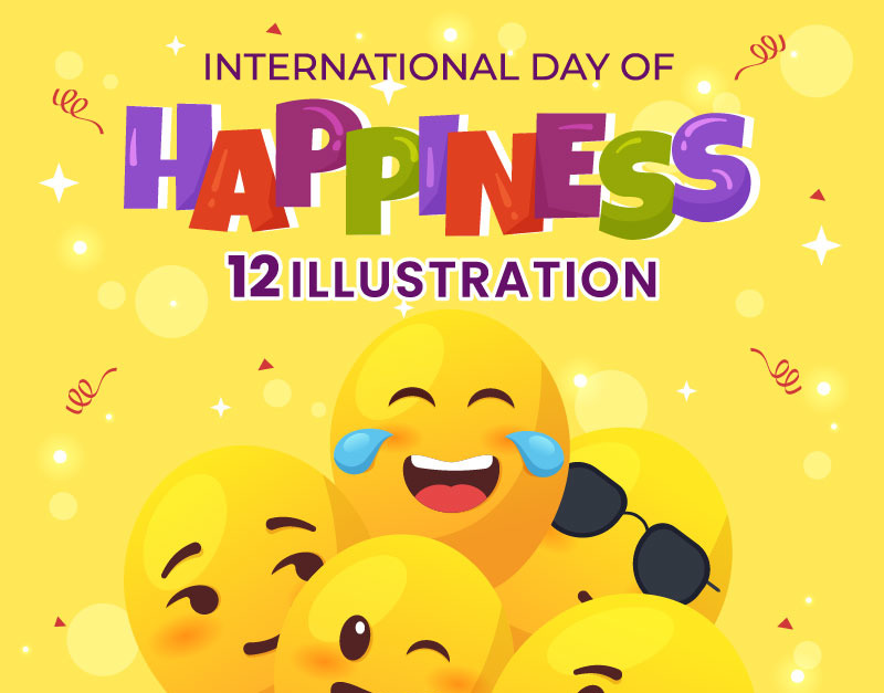 12 Illustration de la Journée mondiale du bonheur
