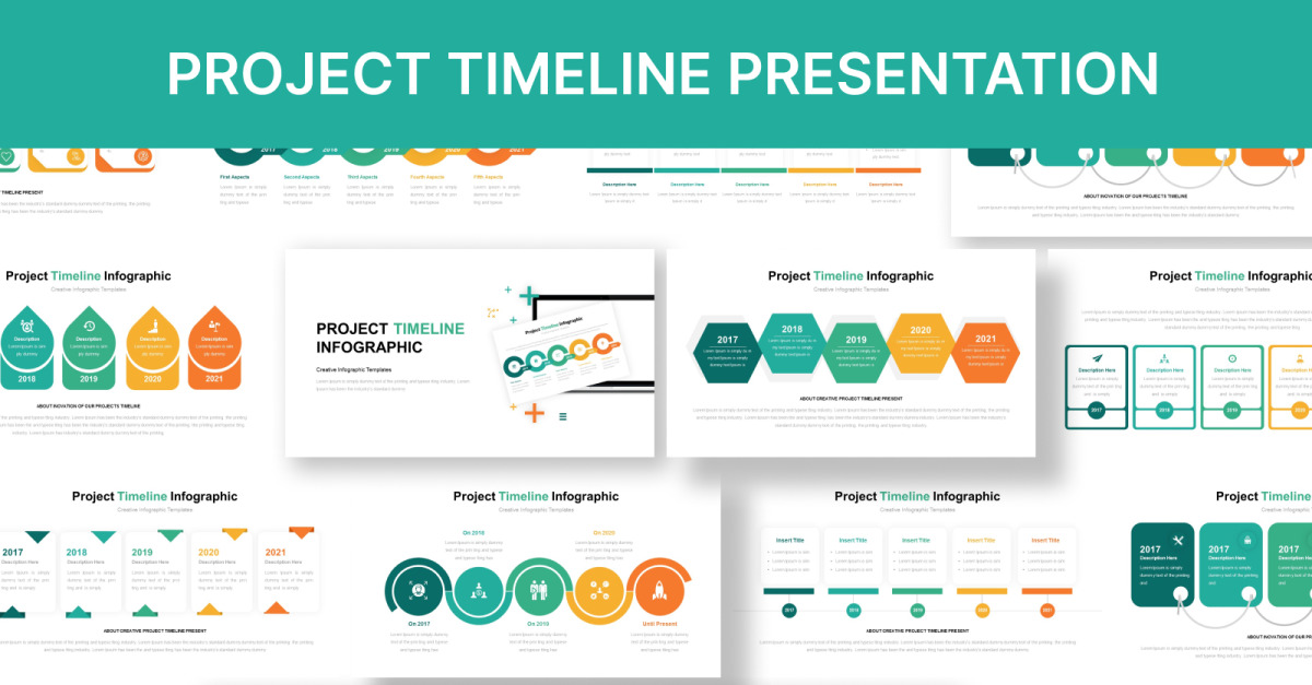 Modèle de présentation Powerpoint de chronologie du projet