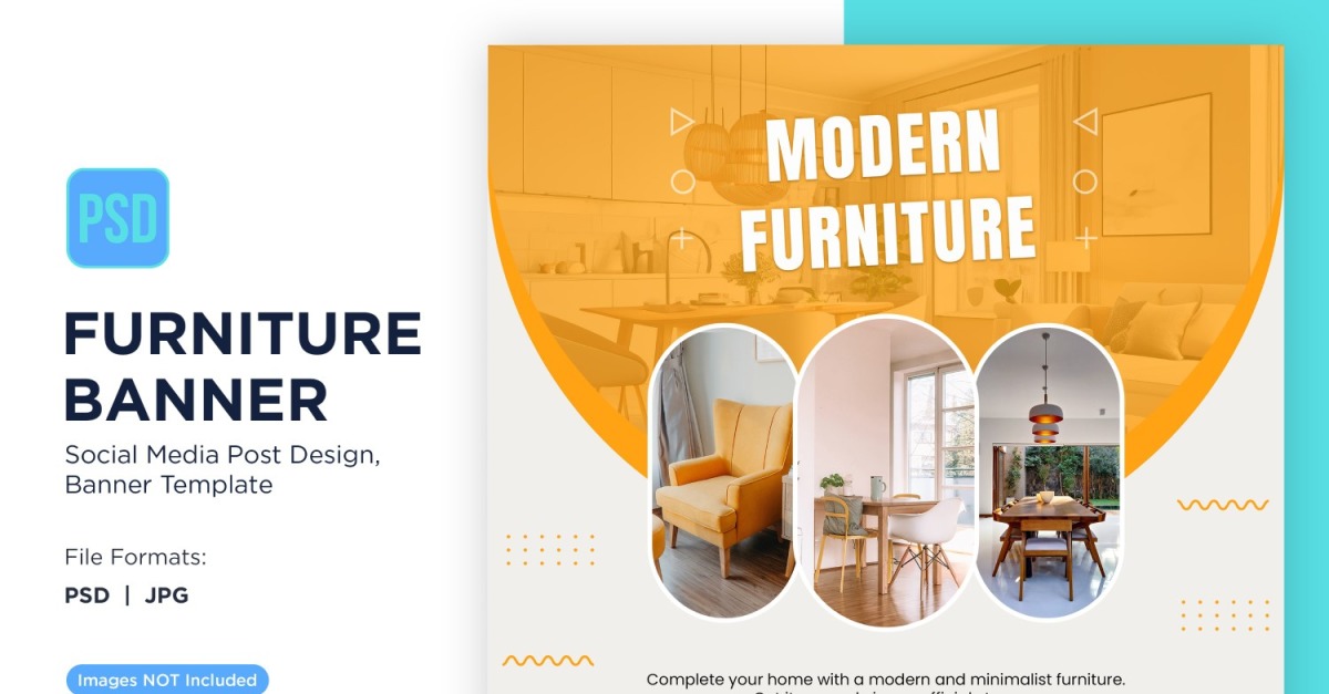 Modern Furniture Banner Design Template 12 - TemplateMonster