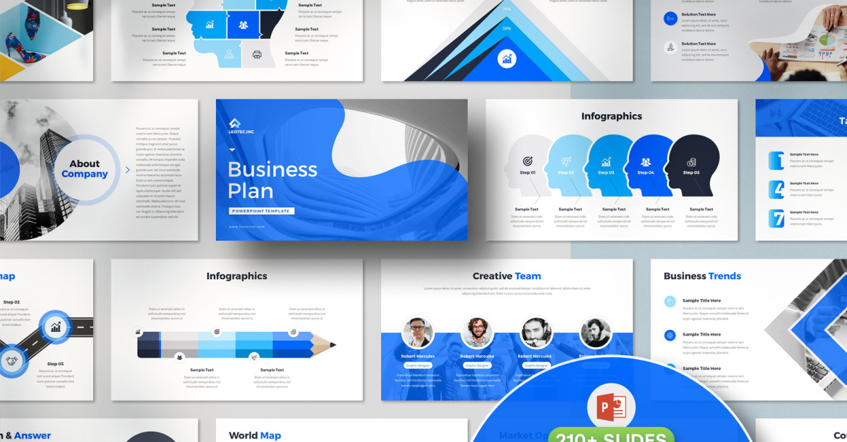 210+ Business Plan PowerPoint Template - TemplateMonster