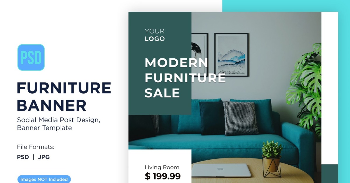 Modern And Stylish Furniture Big Sale Banner Design Template