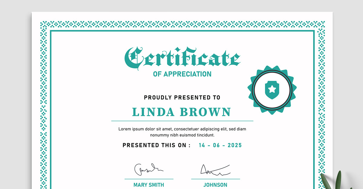 New Certificate Design Layout #376243 - TemplateMonster