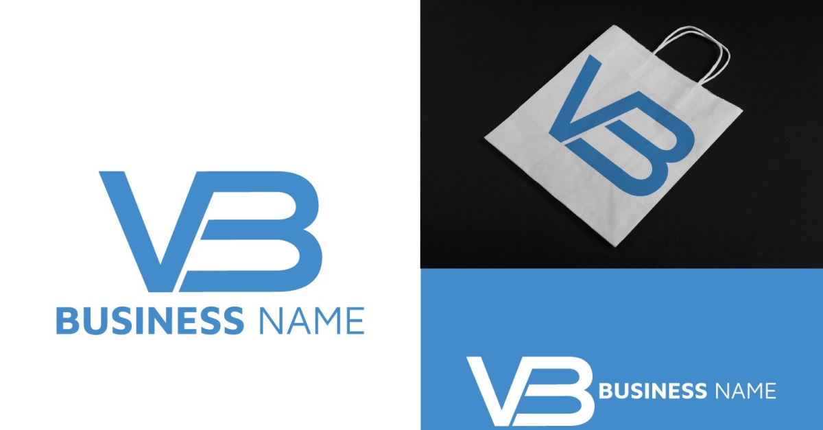 Professional VB Letter Logo Template Design - TemplateMonster
